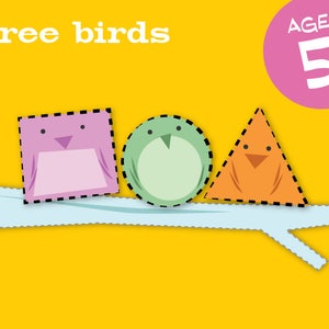 Tree Birds - Cut and Paste Craft for Kindergarten Kids (download) - Etsy