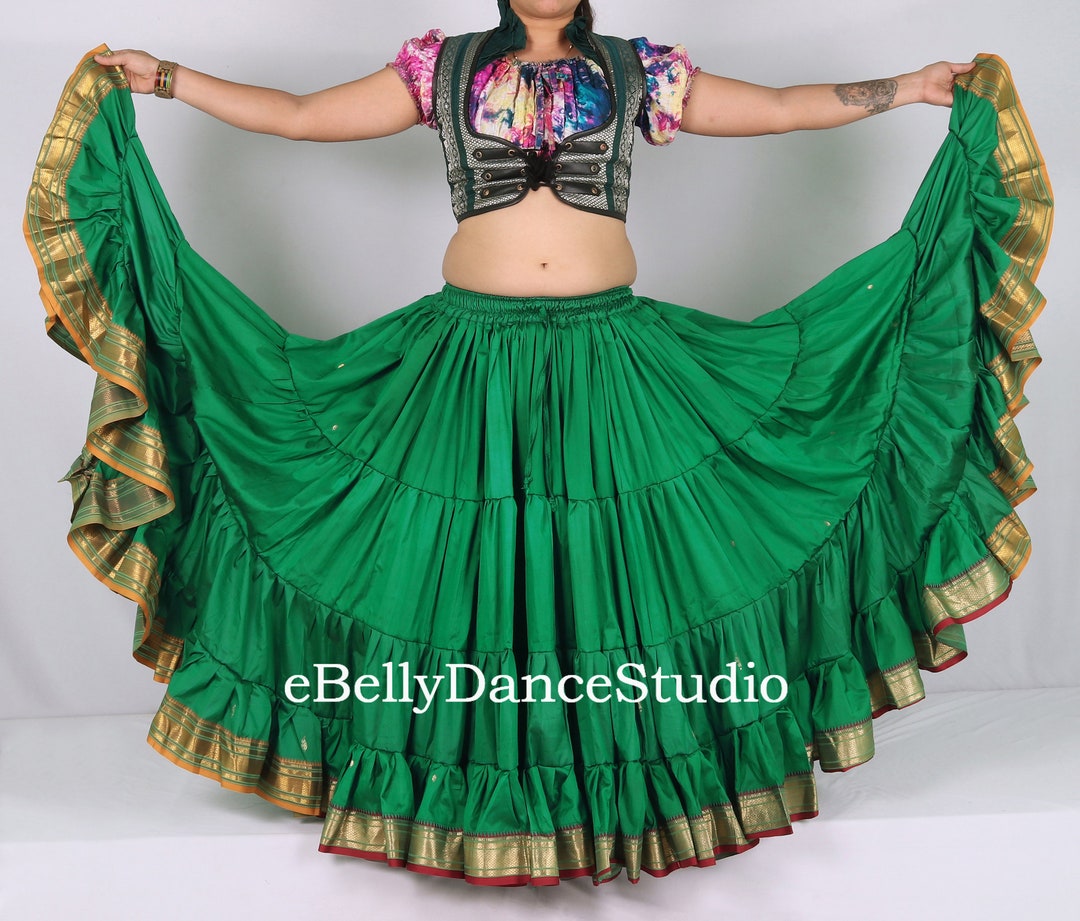 Padma Skirt/25 Yard Skirt/gypsy Skirt/belly Dance Skirt/tribal Skirt ...