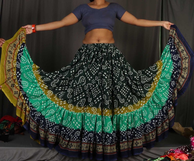 Jaipur 25 Yard Skirt Gypsy Belly Dance 25 Yard Skirts 4 Tiered Etsy