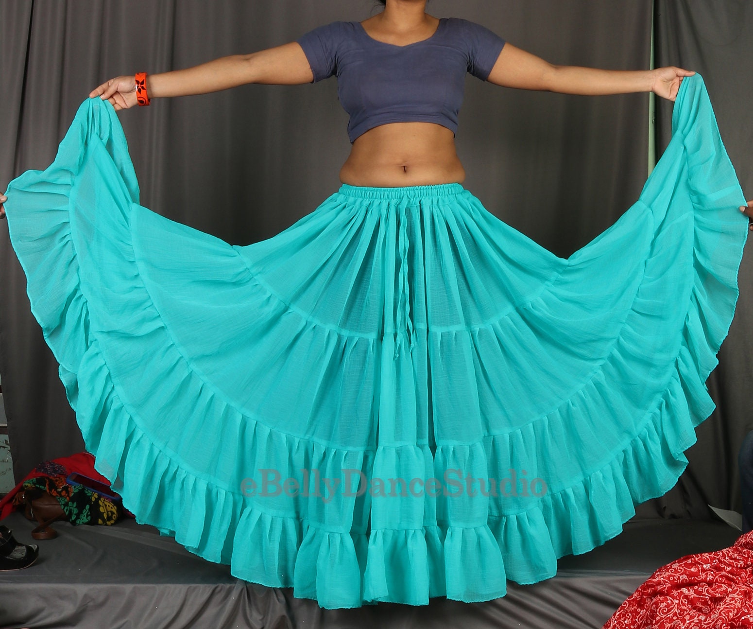 Crinkle Chiffon 25 Yard Skirt Ats Gypsy 25 Yard Skirts Tribal Etsy
