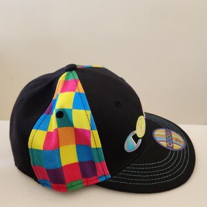 Vintage COOGI Rainbow Checkered Fitted Baseball Cap Hat Size 7 1/2, NEW ...
