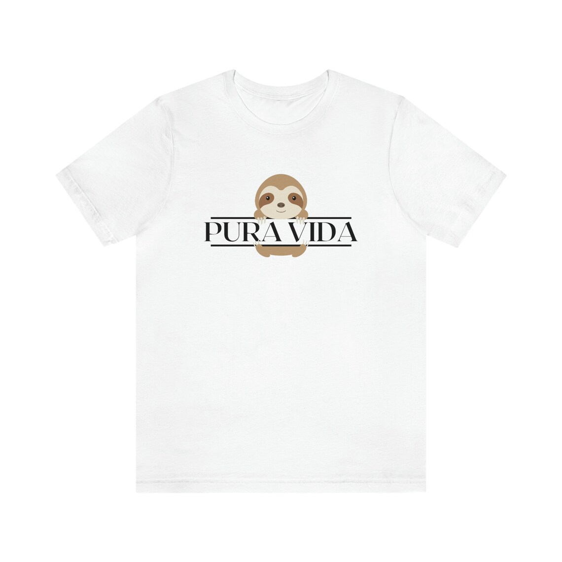PURA VIDA SLOTH Tshirt-pure Life, Costa Rica, Sloth, Tropical, Sloth ...