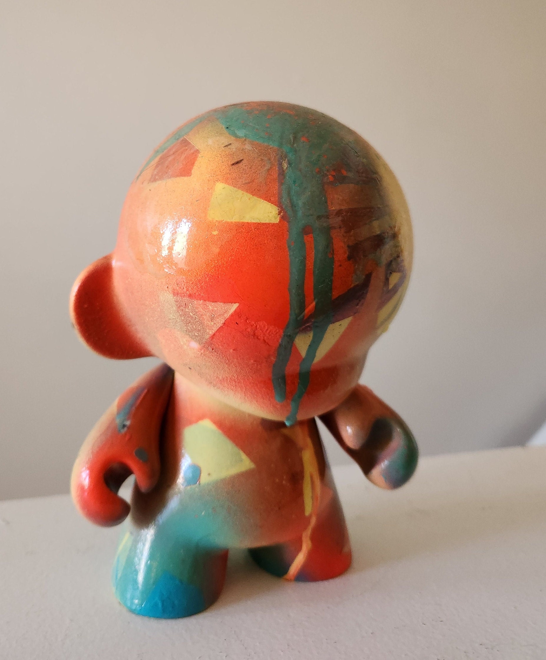 80's Neon Drip KIDROBOT 7 Inch Custom Munny, Kidrobot Dunny, Custom ...