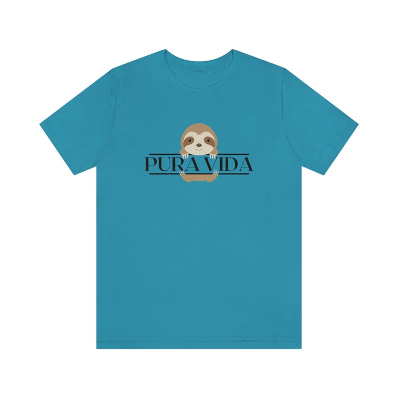 PURA VIDA SLOTH Tshirt-pure Life, Costa Rica, Sloth, Tropical, Sloth ...