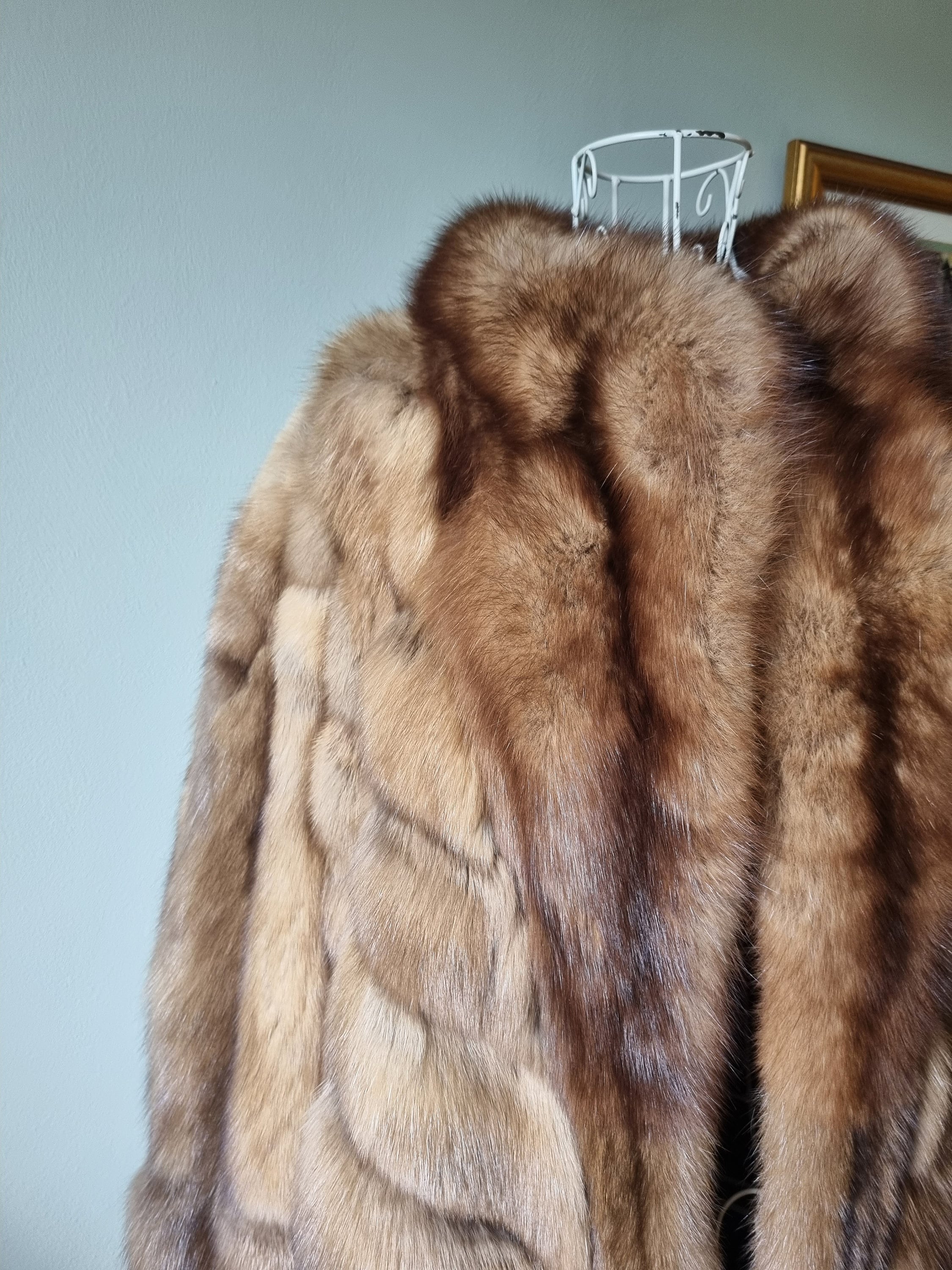 Vintage Russian Sable Fur Coat Shiny & Soft Full Length Sable Fur ...