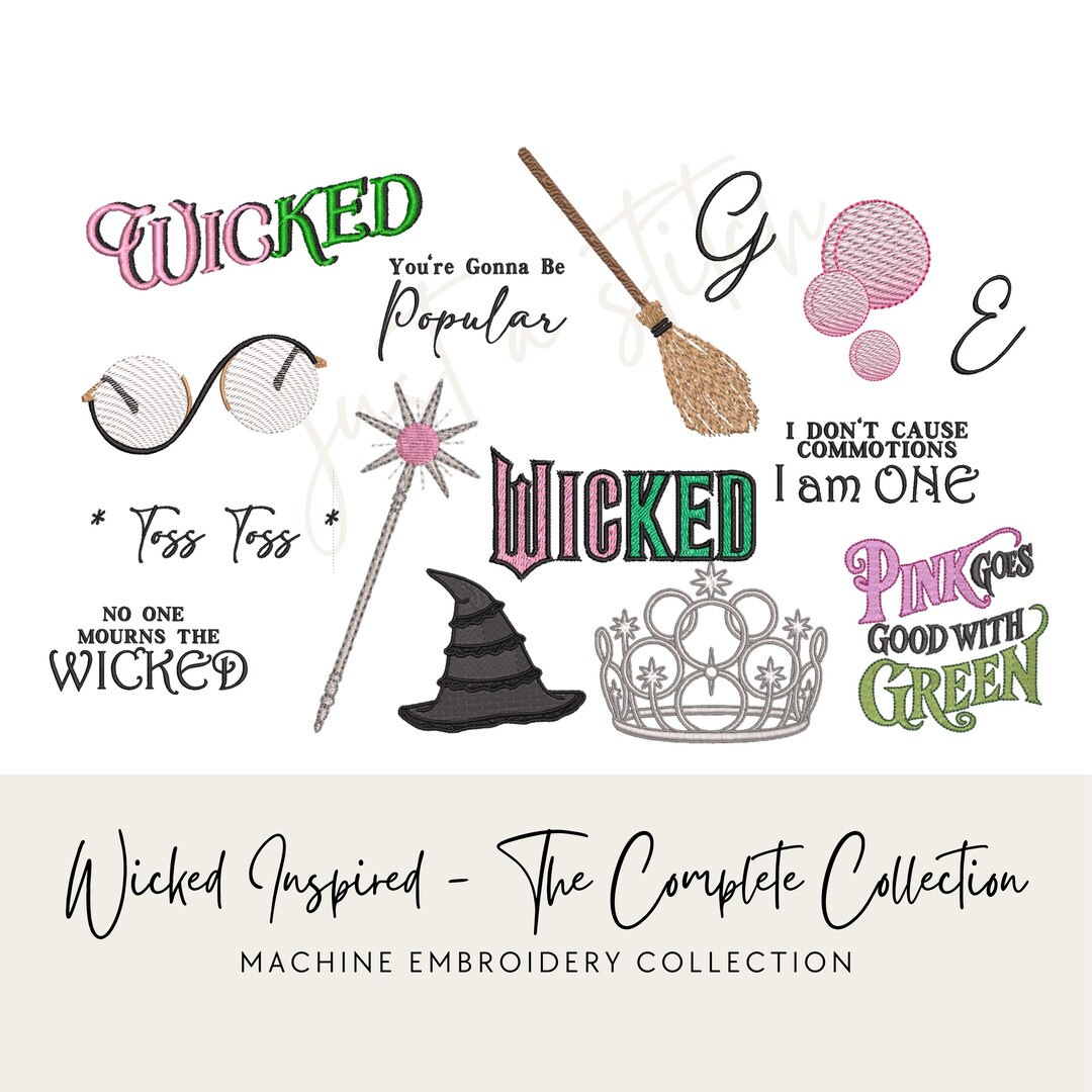 THE COMPLETE COLLECTION - Wicked Witch Inspired Machine Embroidery ...