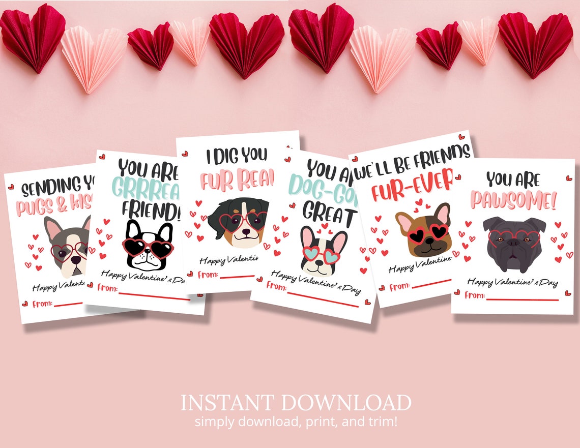Printable Pun Valentine's Day Cards, Classroom Valentine's Day Cards ...