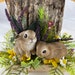 Bunny Rabbit Centerpiece, Rustic Farmhouse Rabbit Door Wall Decor ...