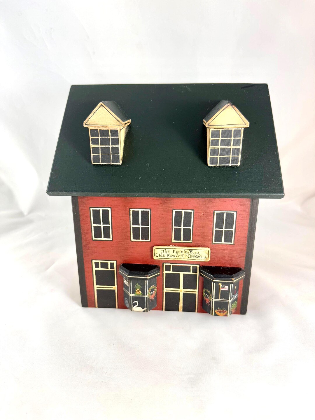 Prim Hand Painted Salt Box House, Vintage Colonial House Box, the ...