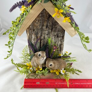 Bunny Rabbit Centerpiece, Rustic Farmhouse Rabbit Door Wall Decor ...