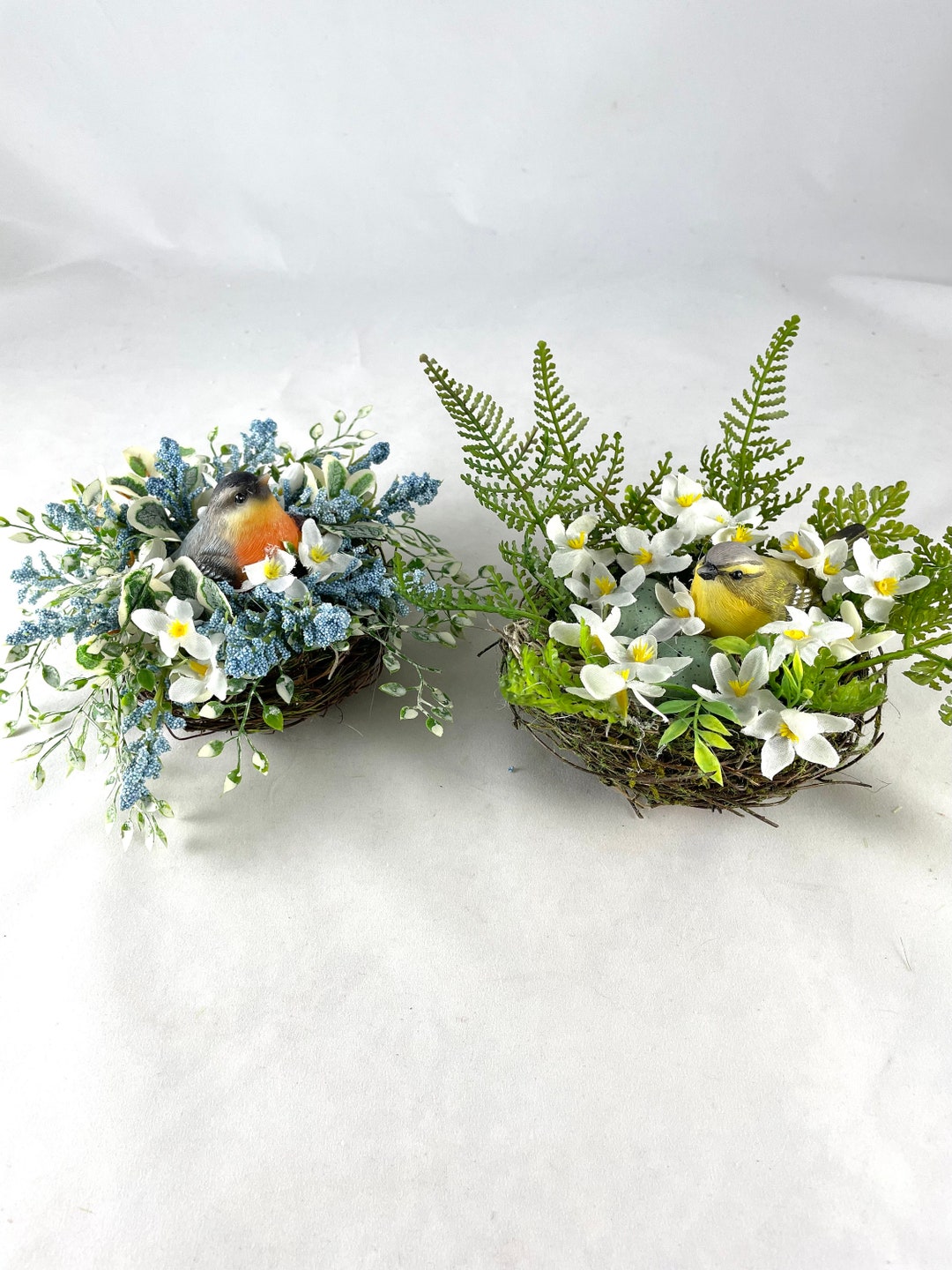 2 Pc Bird Nests, Spring Tiered Tray, Gift for Gardener, Valentine Gift ...