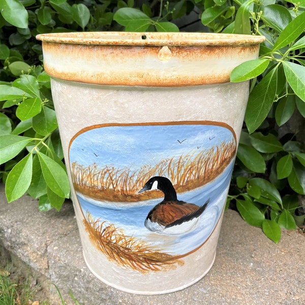 Painted Bucket - Etsy