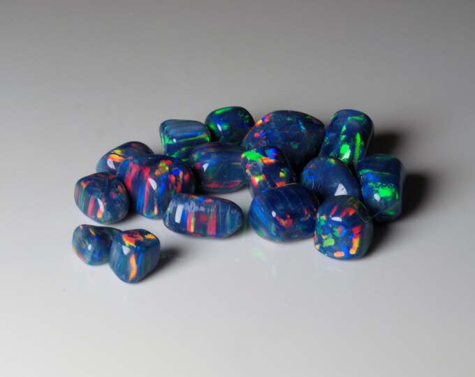 Heat Resistant Synthetic Opal, 16 Gilson-like Blue Opals (rare Color ...