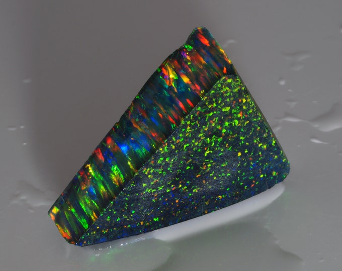 Black Opal, 13.10 G / 65.50 CT, Gilson-like Opal (resin Free Created ...