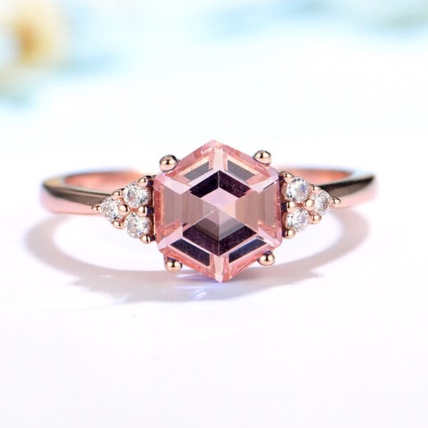 Pink Beryl Ring - Etsy
