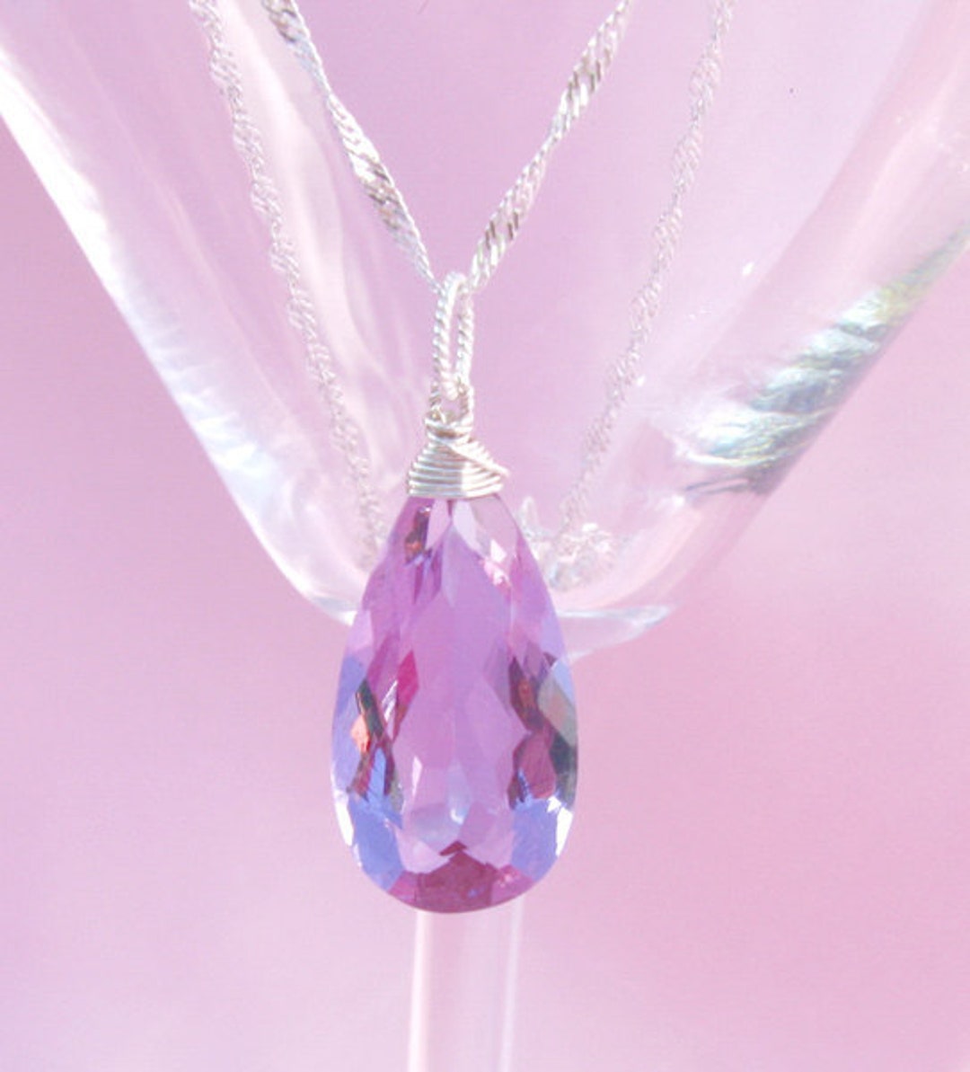 Gorgeous Rose De France Color Change Amethyst Pendant Handcrafted in ...