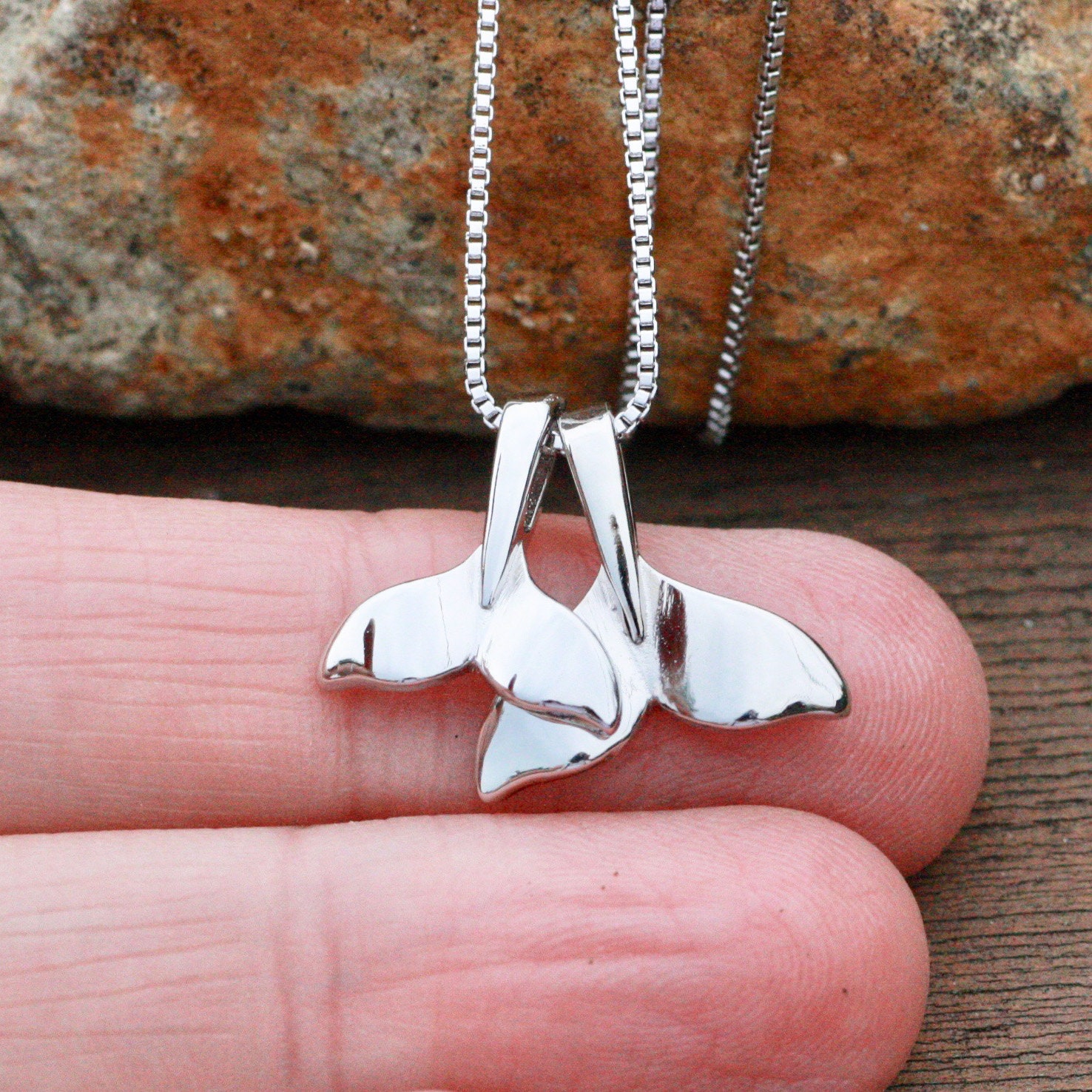 Mother and Child Whale Tale Pendant Sterling Silver 925 Good - Etsy