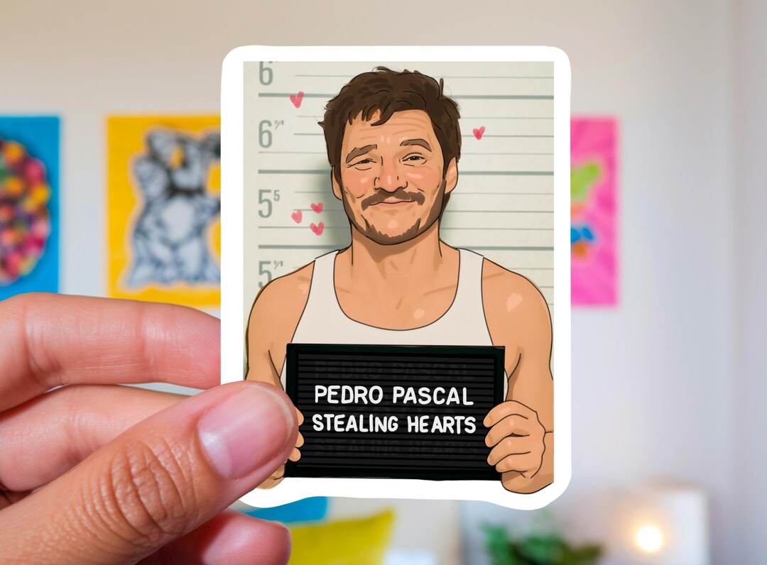 Pedro Pascal Sticker - Celebrity Vinyl Decal for Laptops, Water Bottles ...