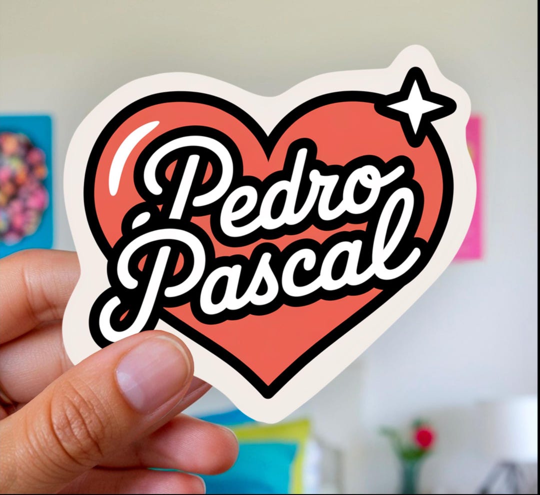 Pedro Pascal Sticker - Celebrity Vinyl Decal for Laptops, Water Bottles ...