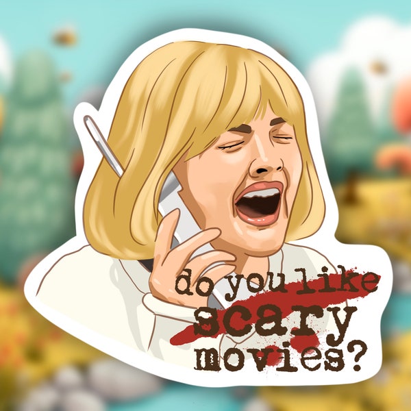 Drew Barrymore Scream Sticker - Etsy