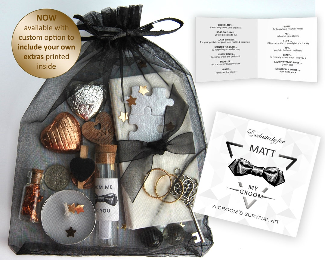 Personalised Groom Gift From Bride, Groom Survival Kit, Husband to Be ...