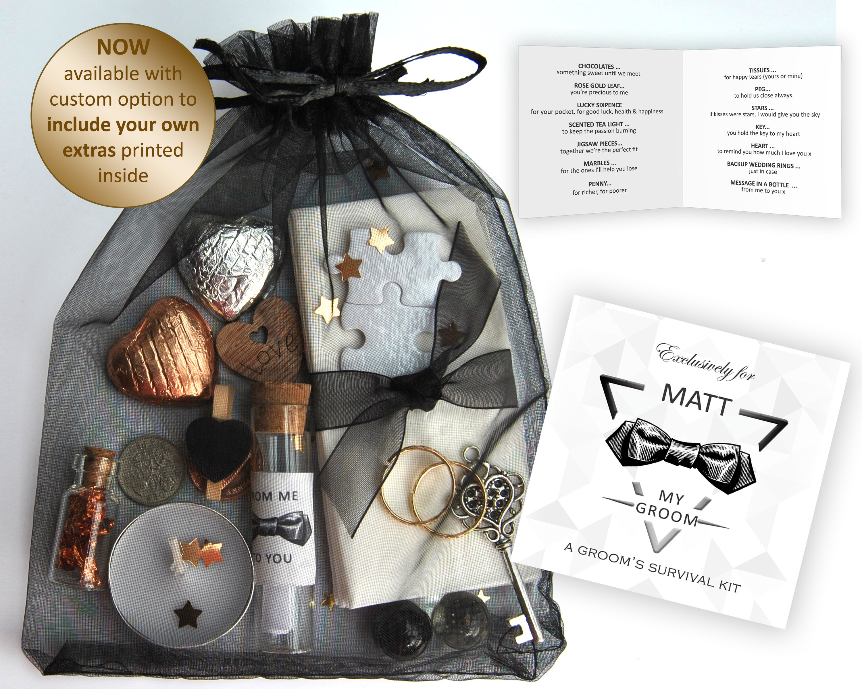 Personalised Groom Gift From Bride Groom Survival Kit - Etsy UK