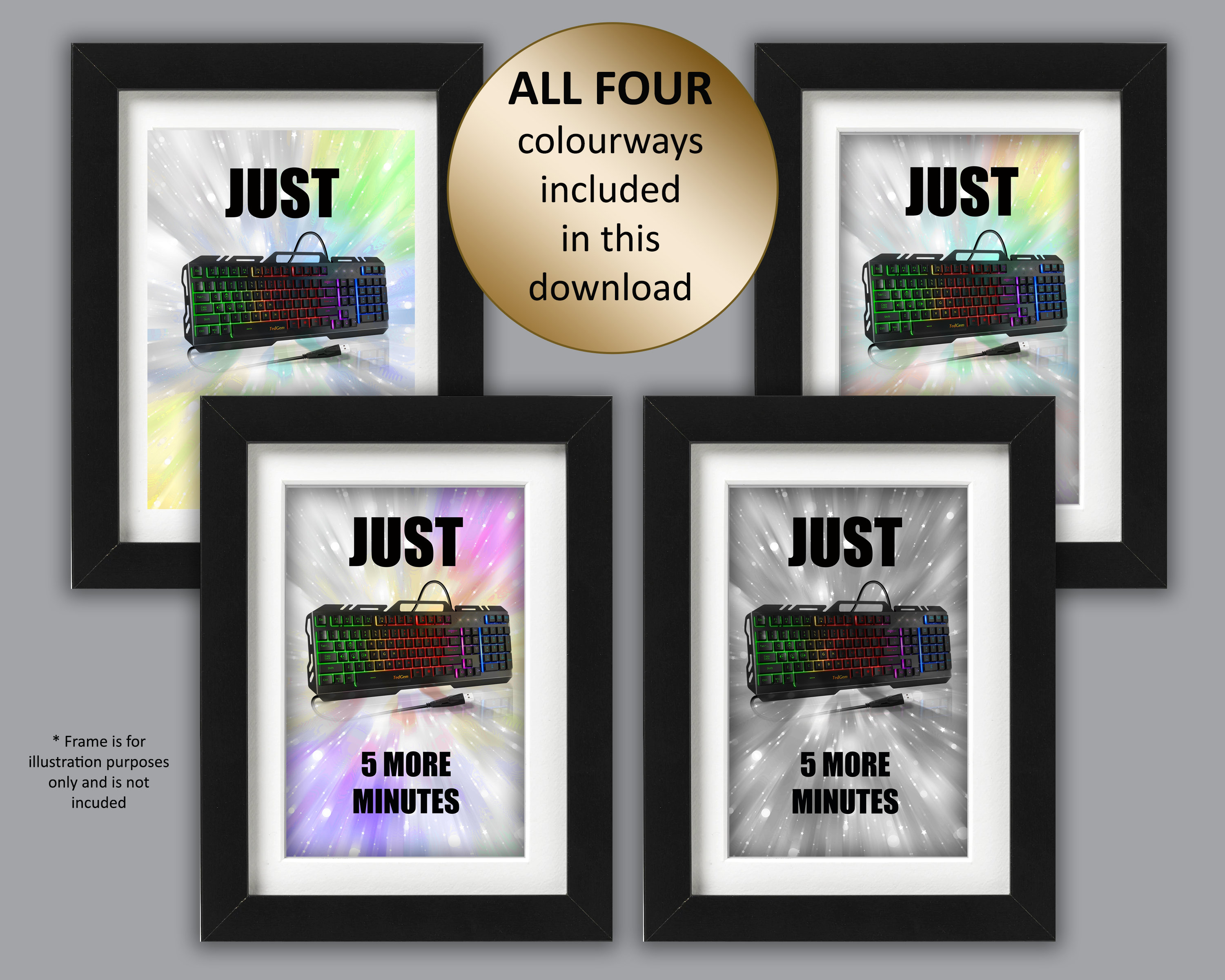 PC Gaming Poster Print Gamer Wall Art A4 and US letter | Etsy