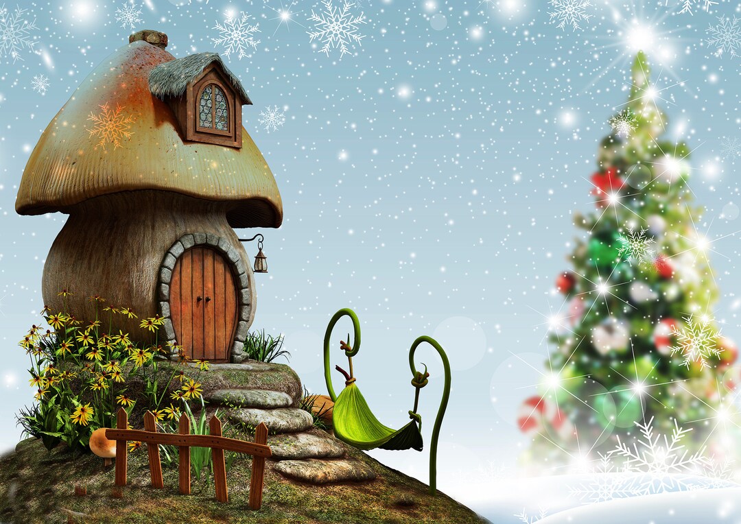 2024 Christmas Elf Background Poster, Photo of Elf's Home so He Doesn't ...