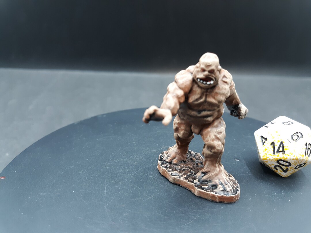 Ready Paint Mud Clay Golem Monster Miniature | Hand Painted | Dungeons ...