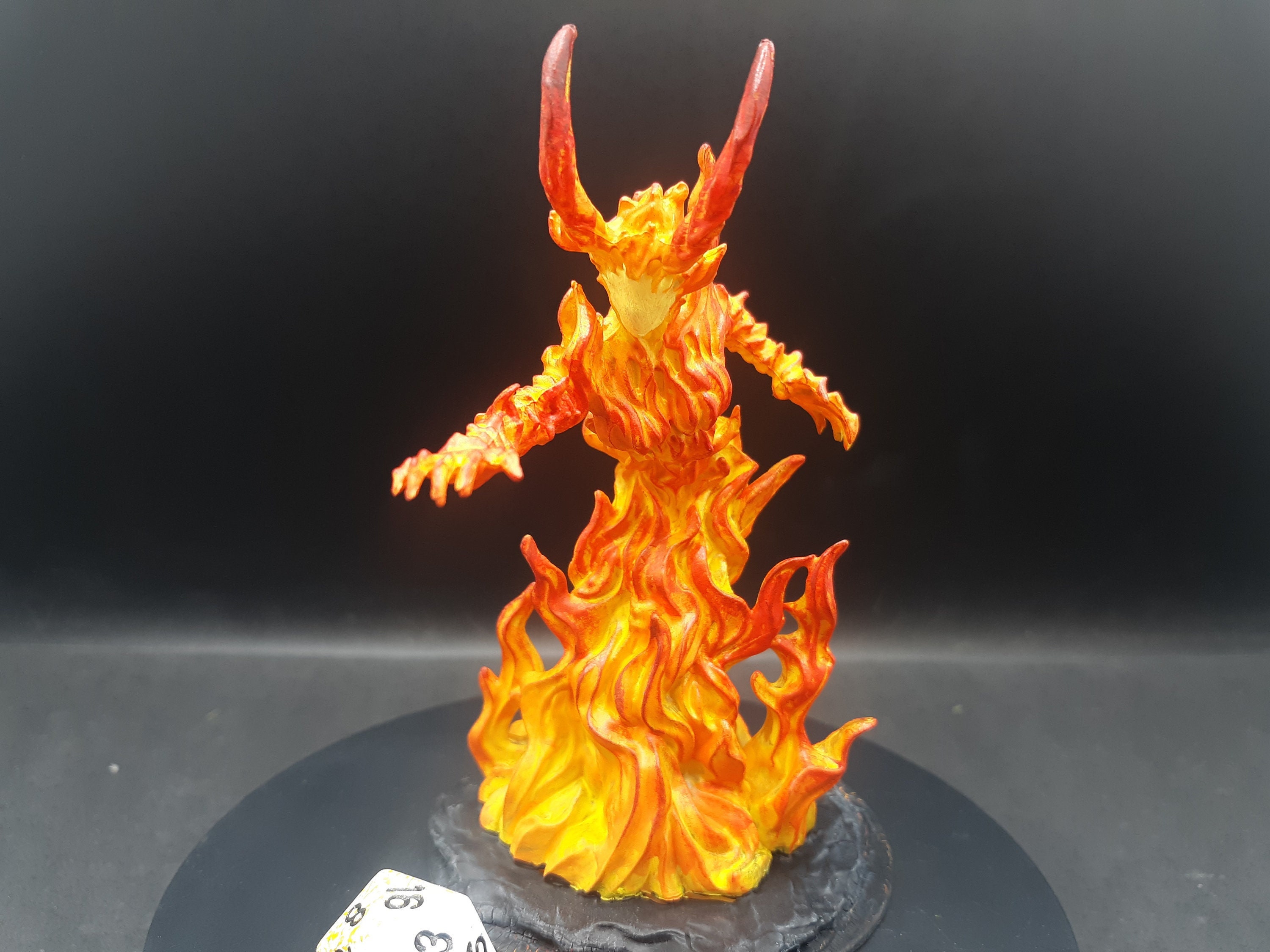 Role Playing Miniatures Fire ElementalLargePainted DnD ...