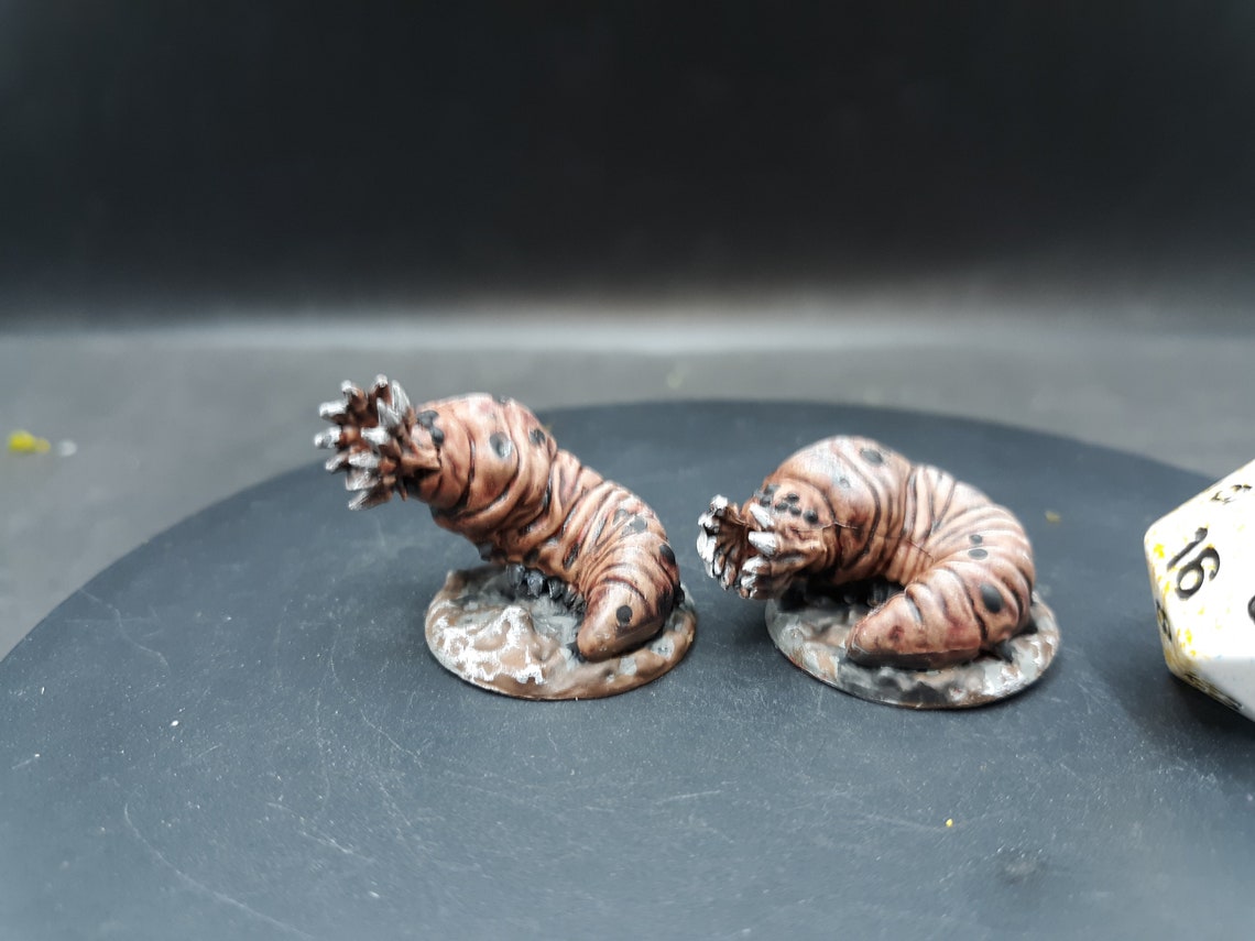 Will Paint Giant Larvae Maggots Monster Miniature Hand | Etsy