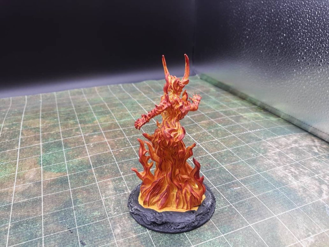 Will Paint Huge Fire Elemental Lord Monster Miniature Hand | Etsy