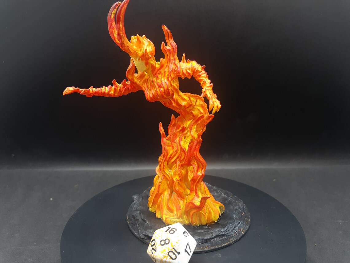 Will Paint Huge Fire Elemental Lord Monster Miniature Hand | Etsy