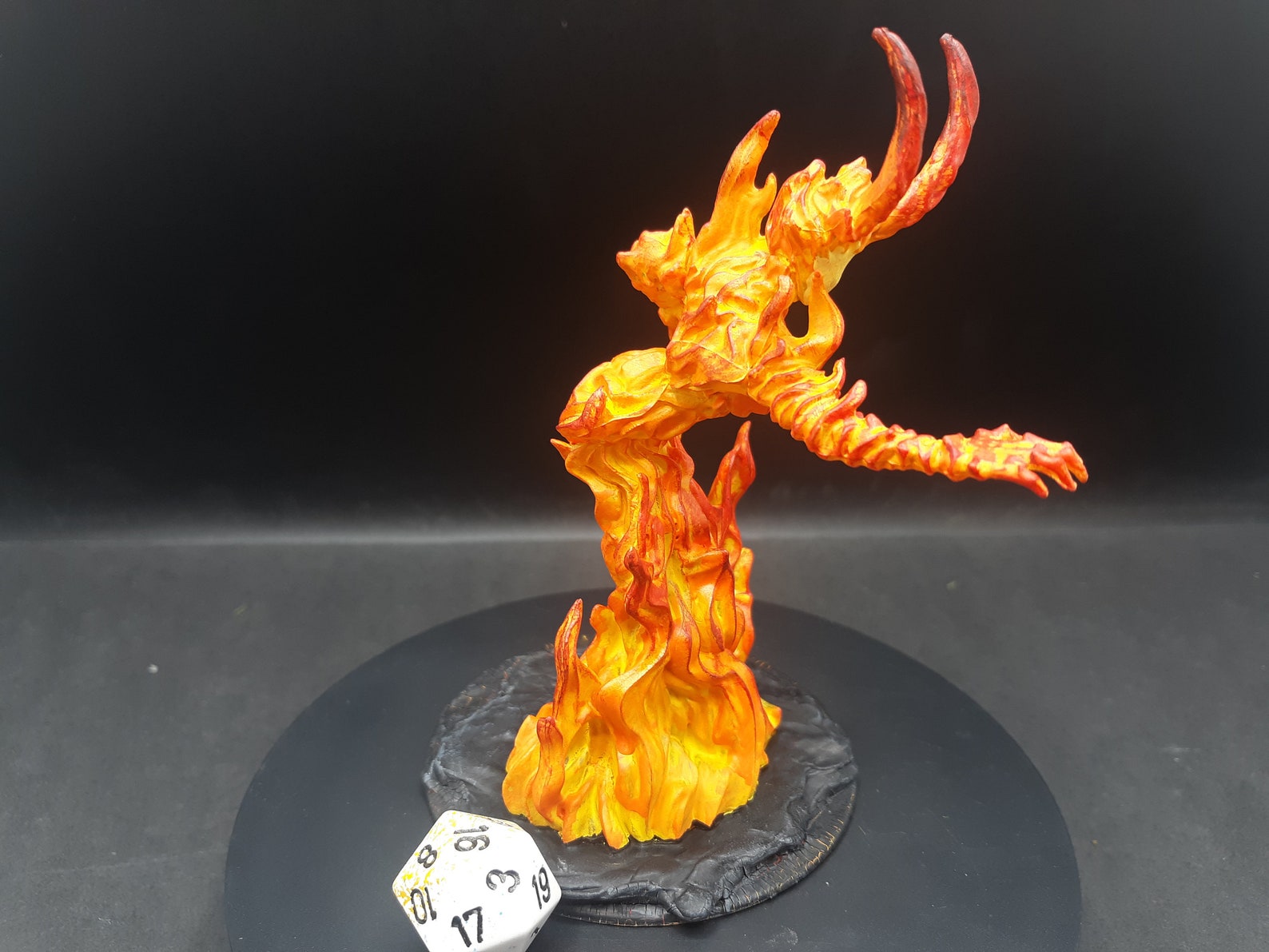 Will Paint Huge Fire Elemental Lord Monster Miniature Hand | Etsy