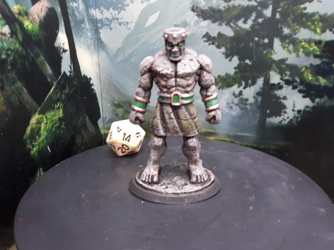 Ready Paint Stone Golem Monster Miniature Hand Painted Dungeons and ...