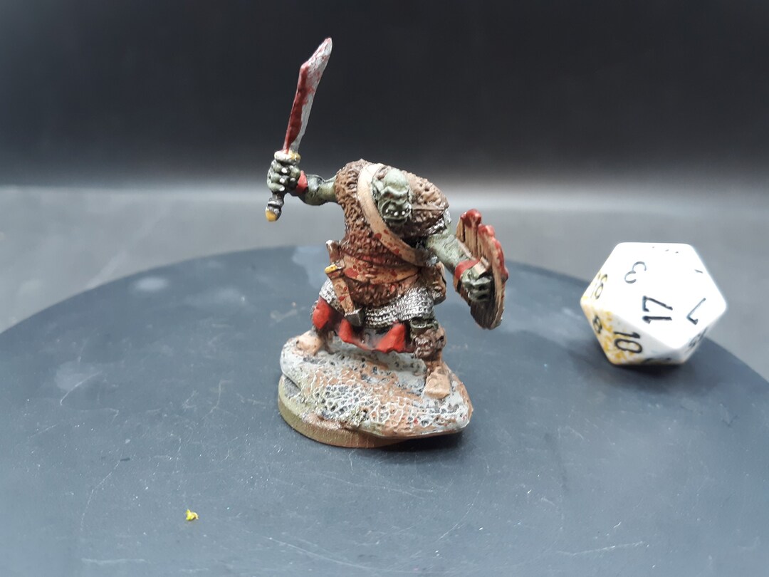 Ready Paint Orc Sword Shield Monster Miniature | Hand Painted ...