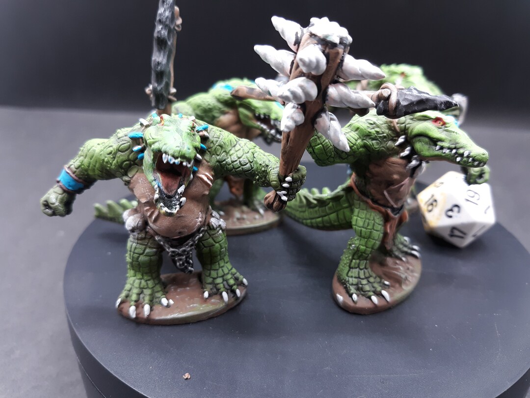 Will Paint Gator Men Gatorfolk Warriors Monster Miniature Hand Painted ...