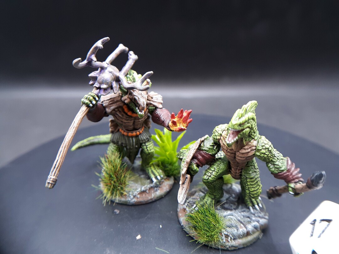 Will Paint Lizardfolk Sets Miniature | Hand Painted | Dungeons and ...