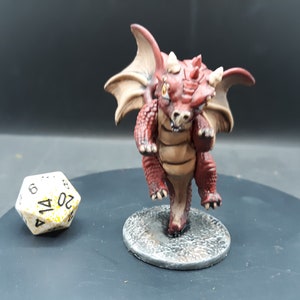 Ready Paint Red Dragon Hatchling Wyrmling Monster Miniature | Hand ...