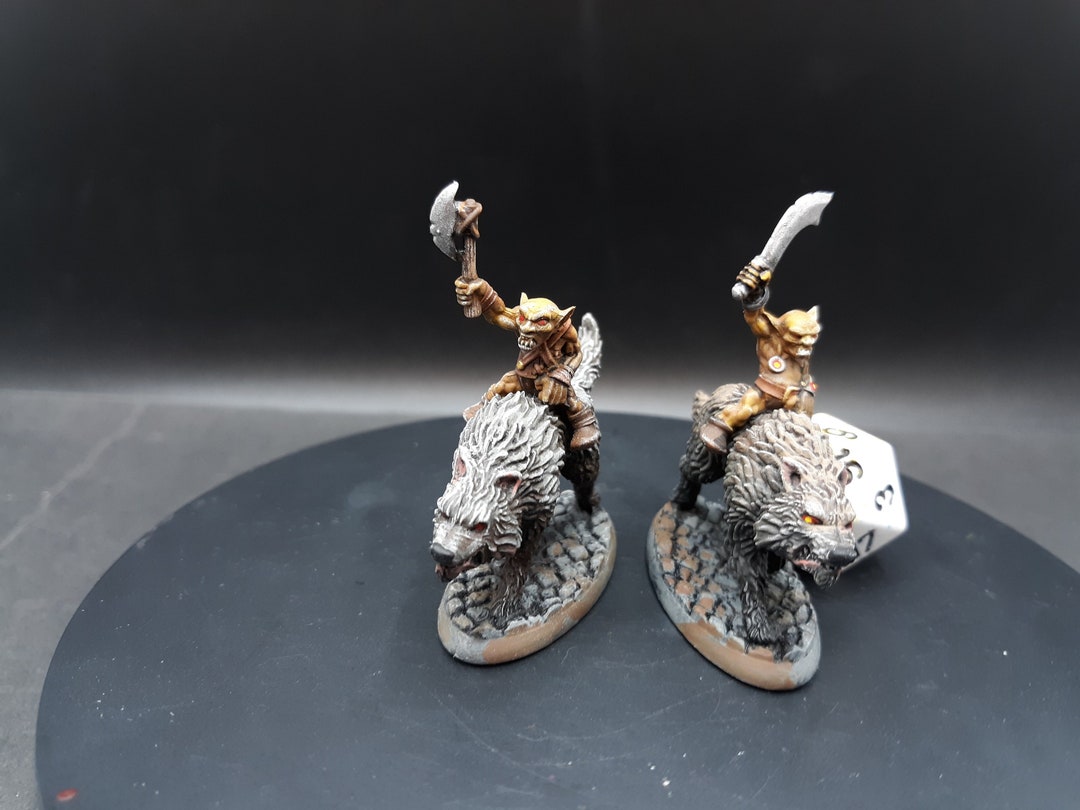 Will Paint Goblin Worg/wolf Riders Monster Miniature | Hand Painted ...