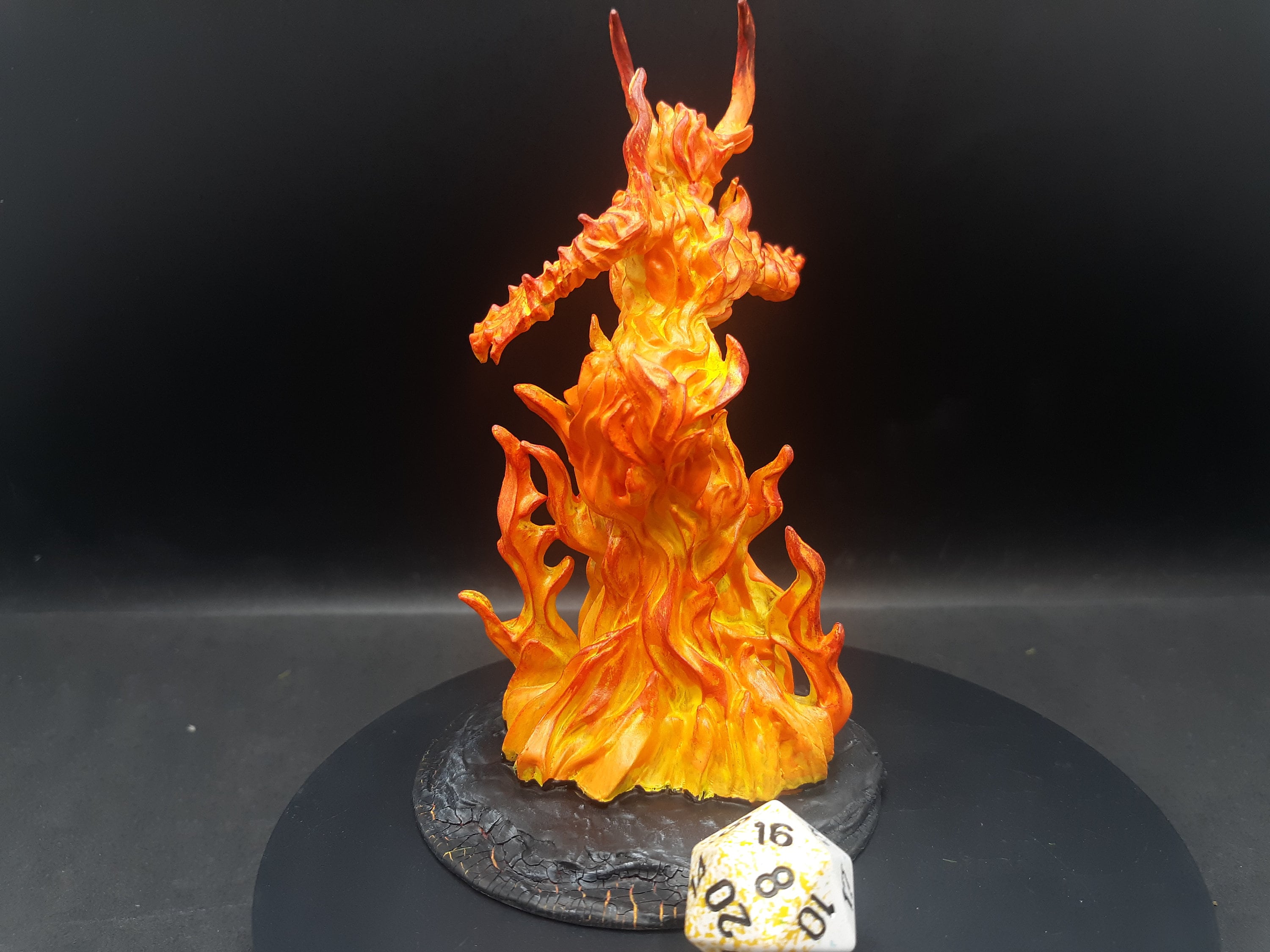 Role Playing Miniatures Fire ElementalLargePainted DnD ...