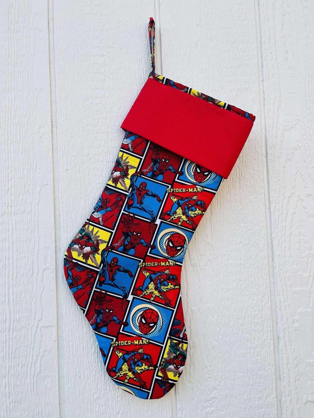 Handmade Spider-man Christmas Stocking – Marvel Holiday Decor - Etsy