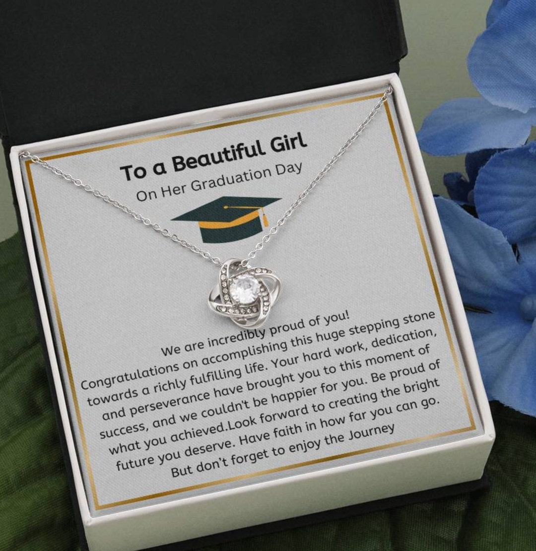 Graduation Gift for Her, 2024 Grad Love Knot/alluring Necklace, College ...
