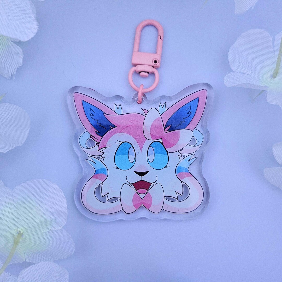 Sylveon Keychain: 2-inch Metal Clip - Etsy