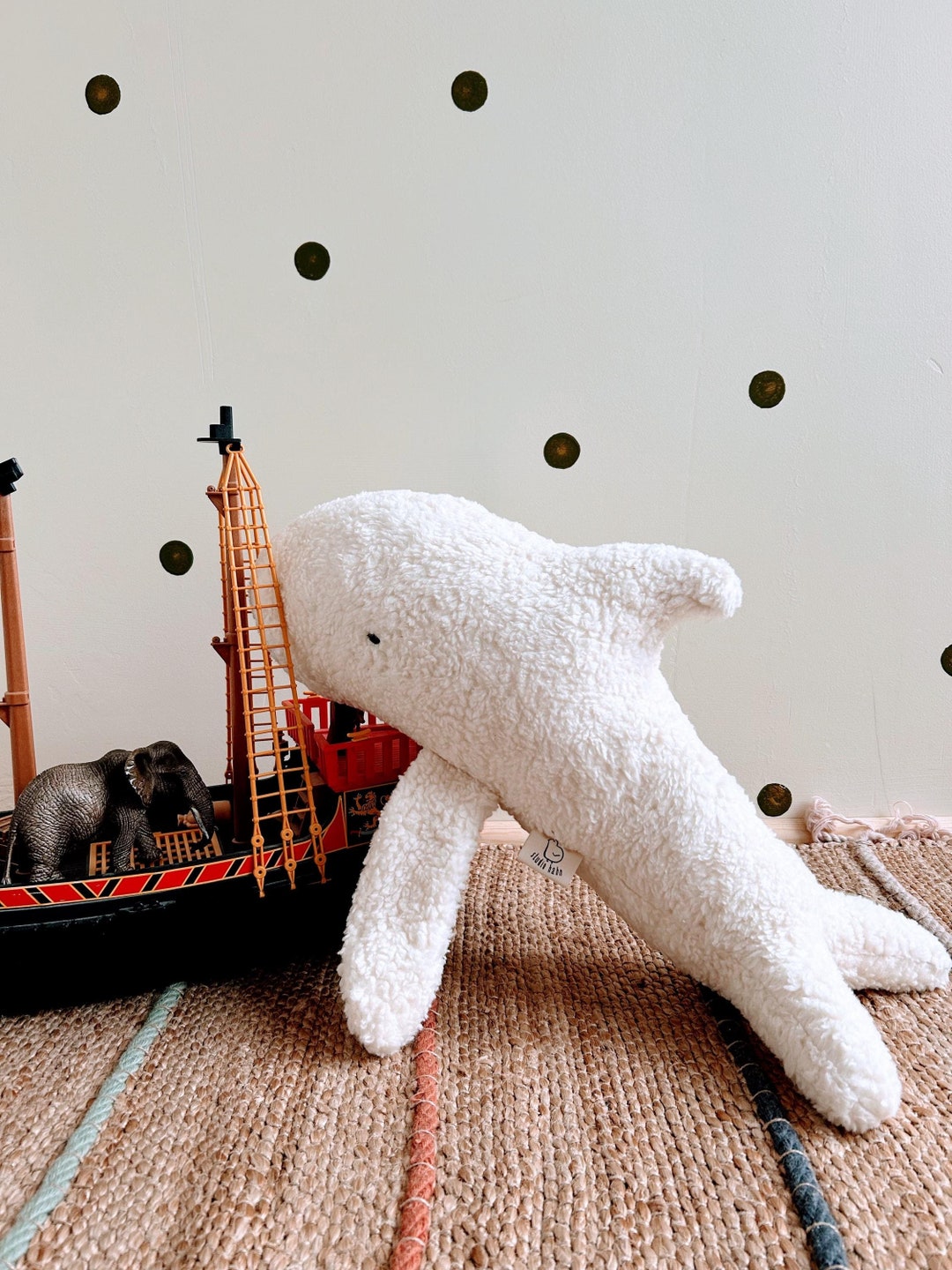 NEW Whale Soft Toy Milo - Large Whale Made of Organic Cotton Soft Toy ...