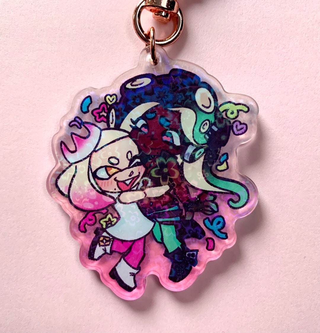 Pearl and Marina | Splatoon 2.5” Holographic Charm - Etsy