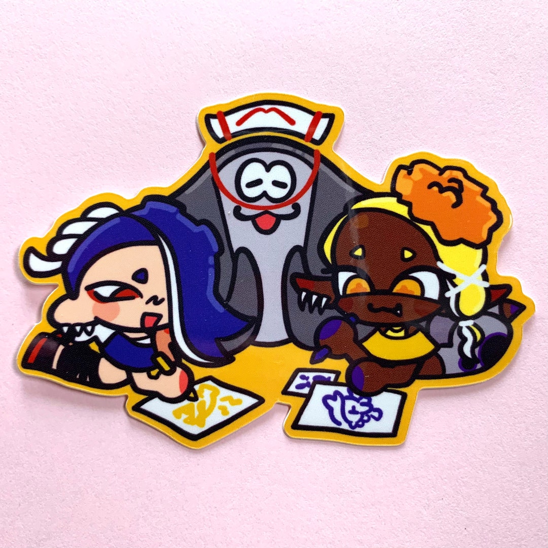 Deep Cut Doodles | Splatoon 3 Vinyl 3 X 2" Sticker - Etsy