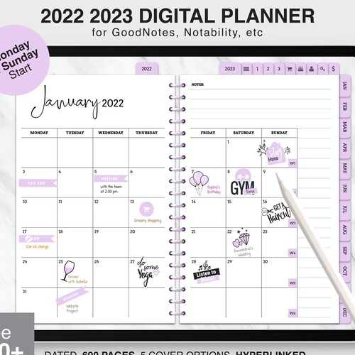 DIGITAL NOTEBOOK Goodnotes Template Goodnotes Notebook | Etsy