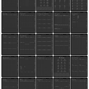 2024 2025 Dark Digital Planner Undated for Goodnotes, 2024 Portrait ...