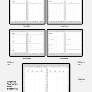 2024 2025 Digital Planner, Light Mode Landscape Digital Planner, iPad ...